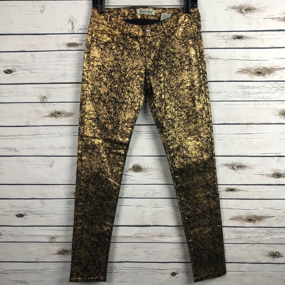 Emperial | Pants & Jumpsuits | Nwt Emperial Jr Size 7 Gold Metallic ...